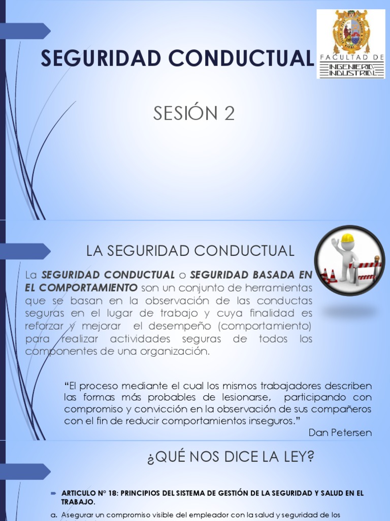Seguridad Conductual | PDF | Comportamiento | Mente inconsciente