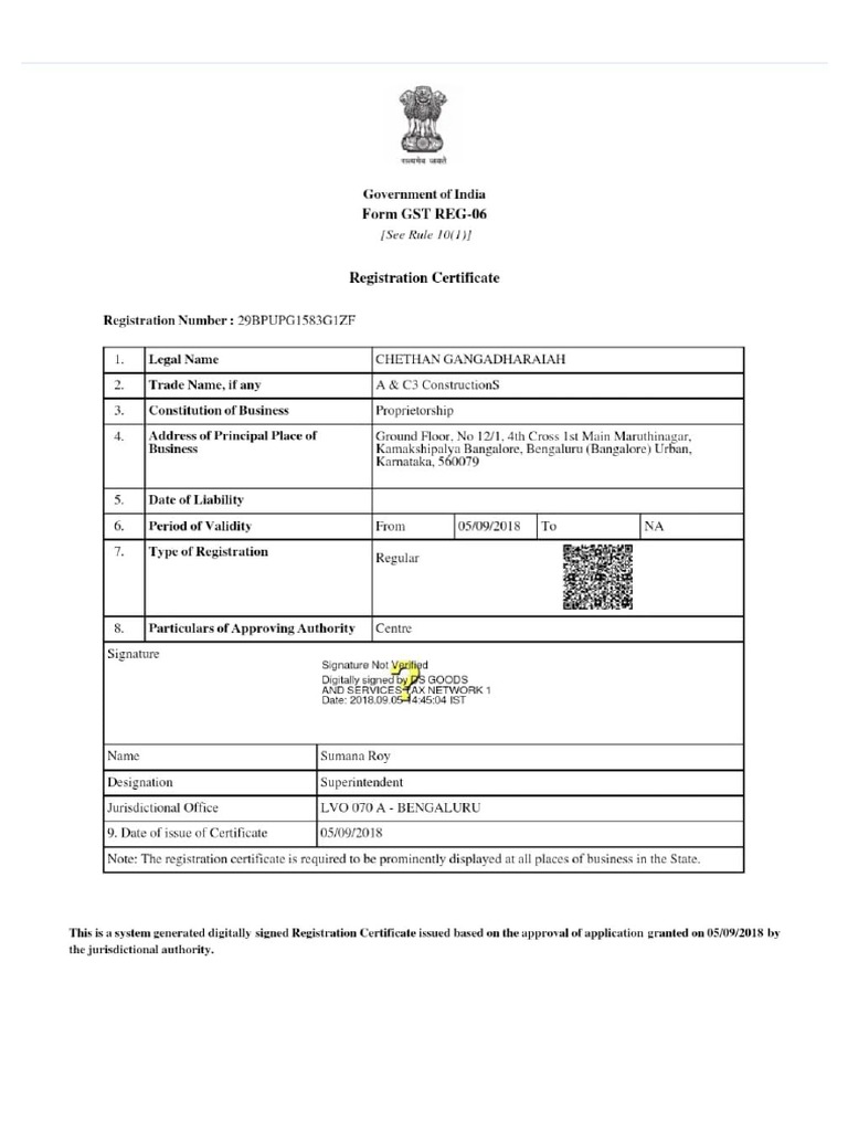 29bpu GST Certificate PDF | PDF