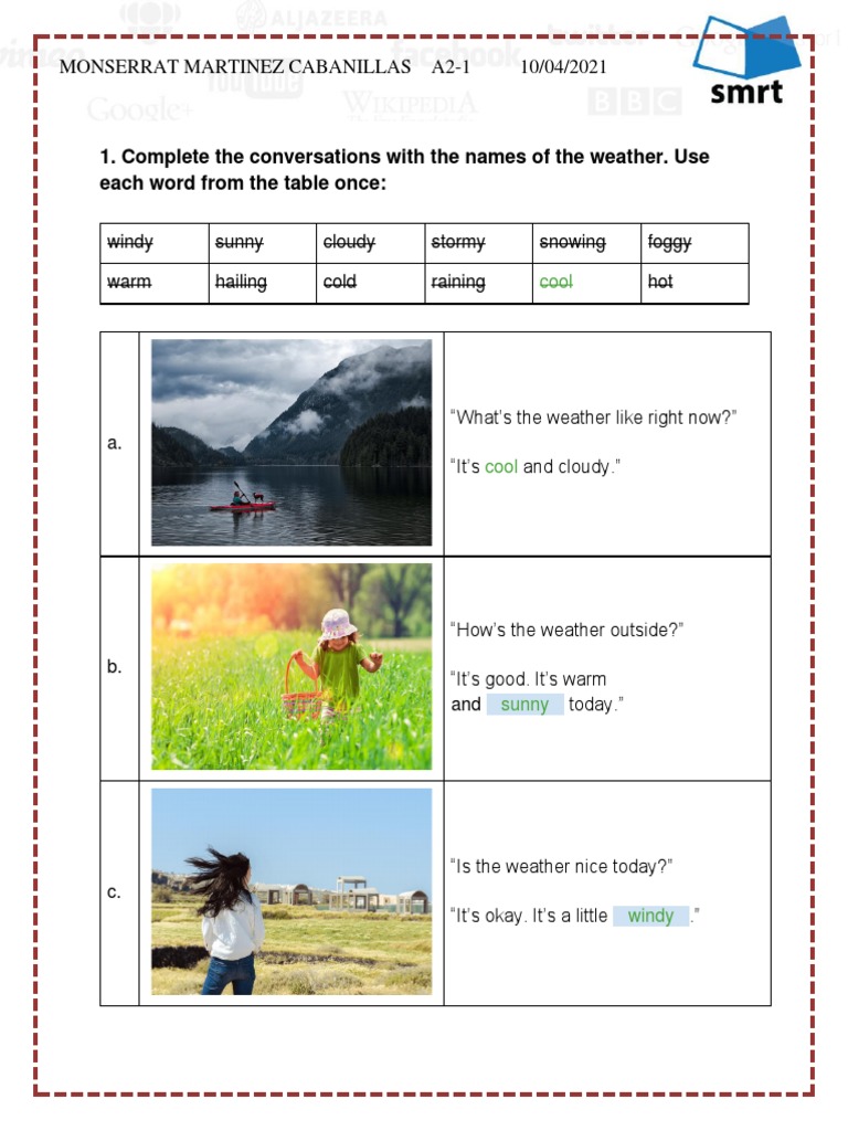Seasons and Weather | PDF