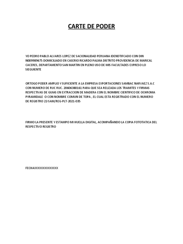 Carte de Poder | PDF