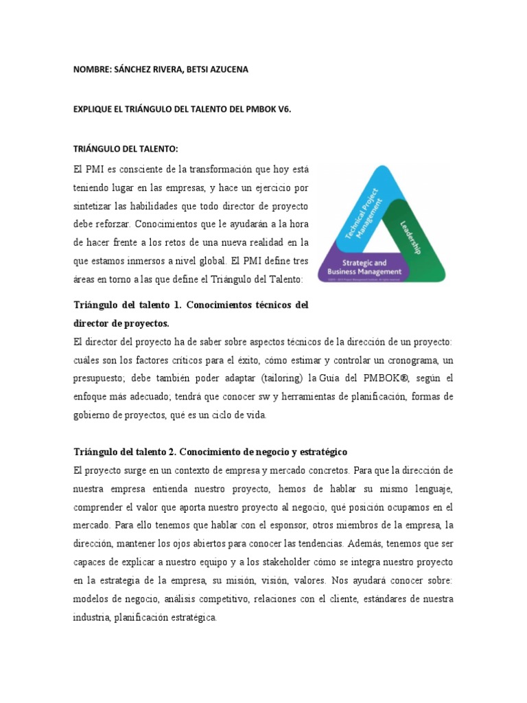 Triángulo Del Talento | PDF | Liderazgo | Planificación estratégica