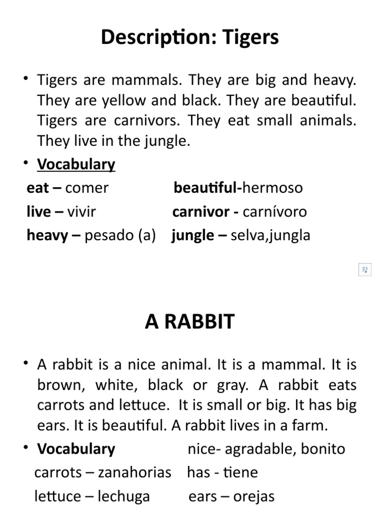 Animal Description | PDF