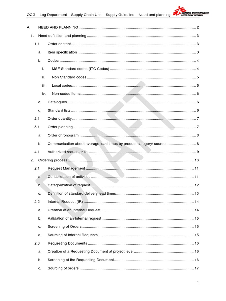 03 201804 OCG Supply Guideline Need and Planning DRAFT | PDF ...