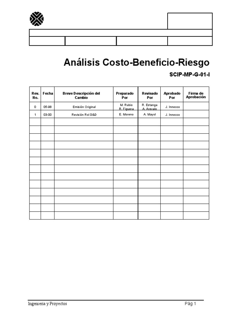 Analisis Costo Beneficio Riesgo I | PDF | Ingeniería de confiabilidad