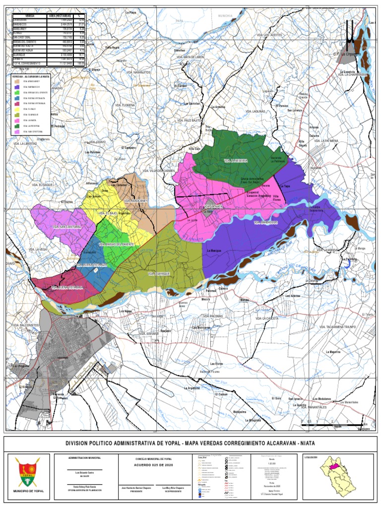 Mapa Veredas Corregimiento Alcaravan - Niata | PDF