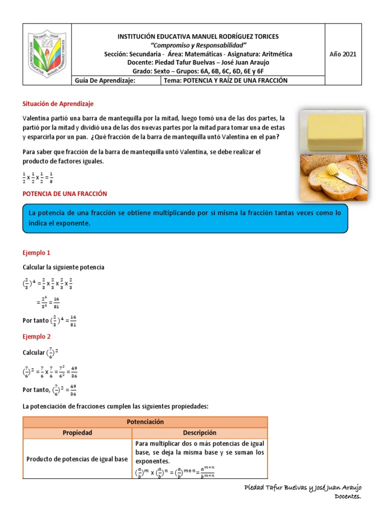 Guia 5 Matemáticas Cuarto Periodo | PDF | Exponenciación | División ...