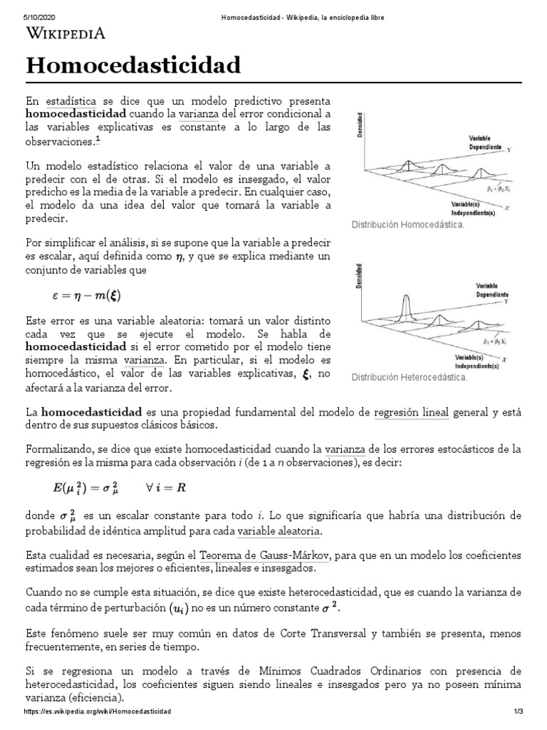Homocedasticidad 123 | PDF | Análisis estadístico | Enseñanza de matemática
