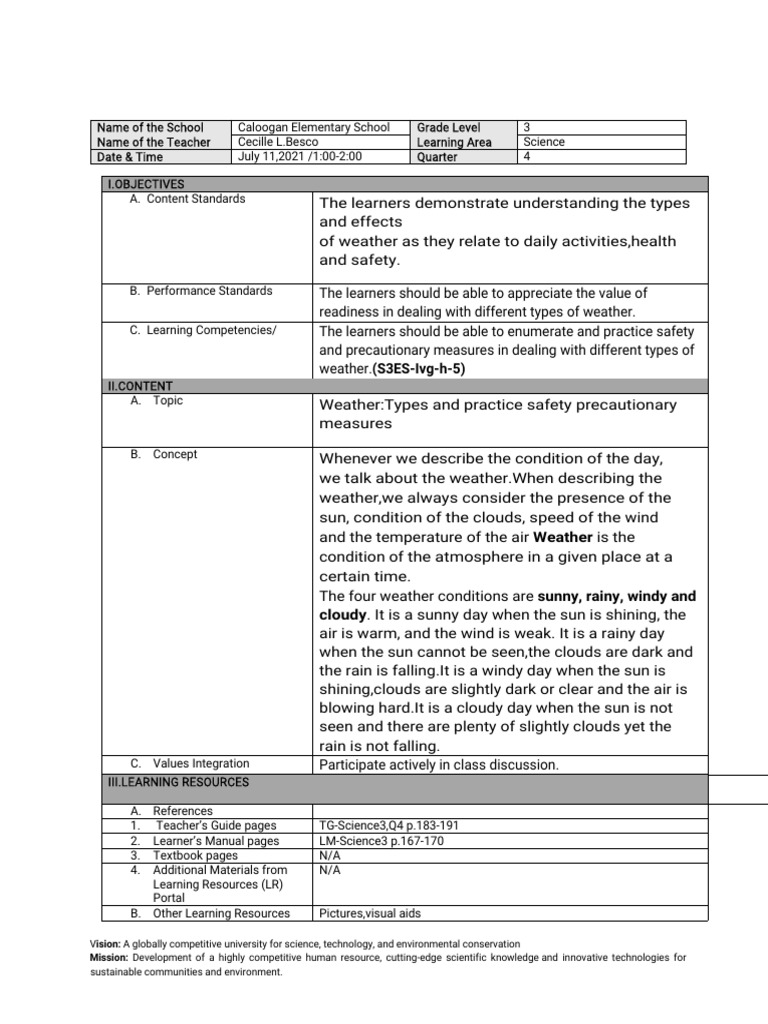 Revised DLP - in Elementary Science | PDF