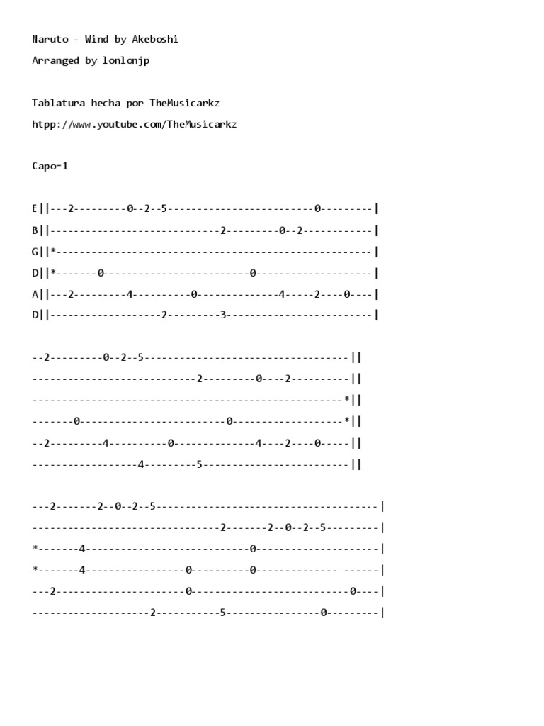 Wind - Akeboshi | PDF | Artists | Musicians