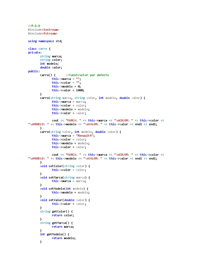 Ejemplo Setters Getters P.O.O | PDF | Desarrollo de software ...
