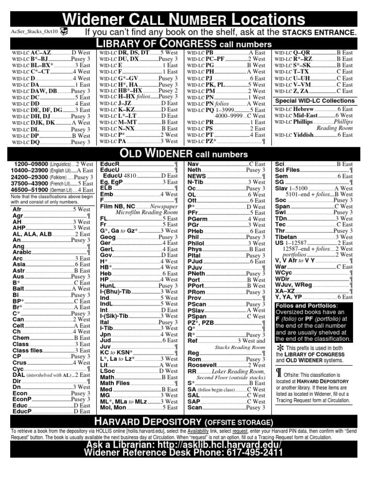 Widener - Stacks | PDF | Reference | Information Technology