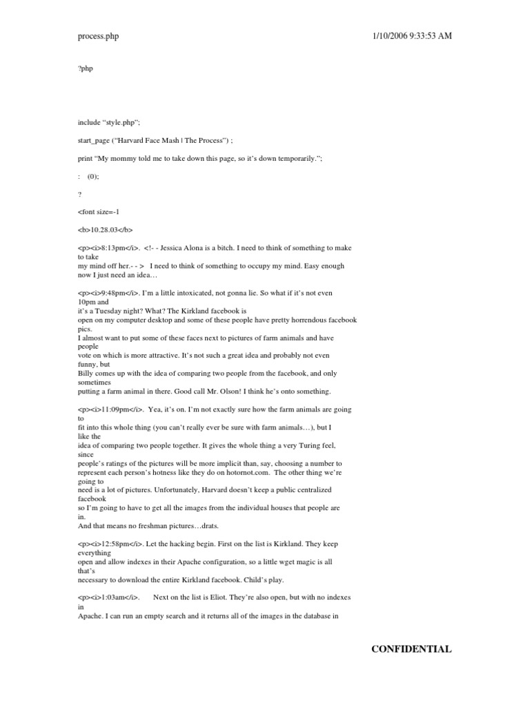 Mark Zuckerberg S Online Diary Pdf Password User Computing