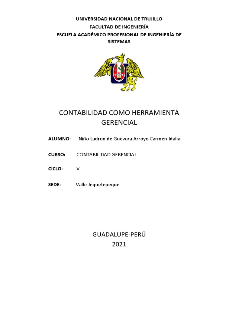 Informe de Contabilidad Gerencial | Descargar gratis PDF | Contabilidad ...