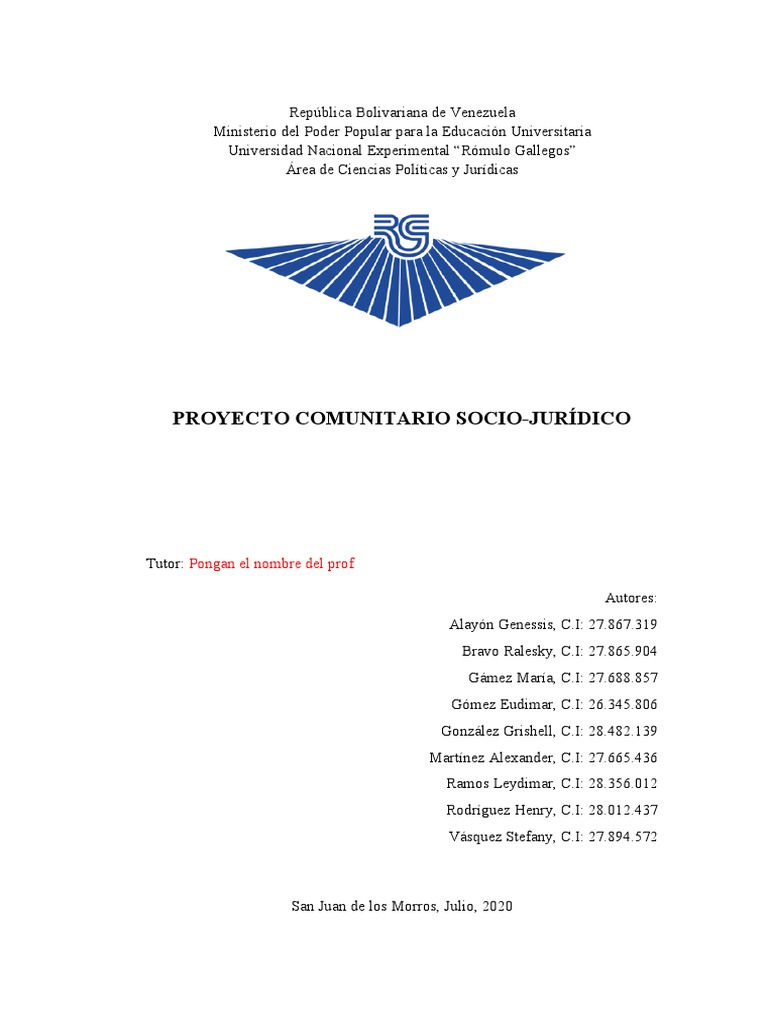 Proyecto Socio-Jurídico Def | Descargar gratis PDF | Participación ... Proyecto Socio-Jurídico Def | Descargar gratis PDF | Participación ...