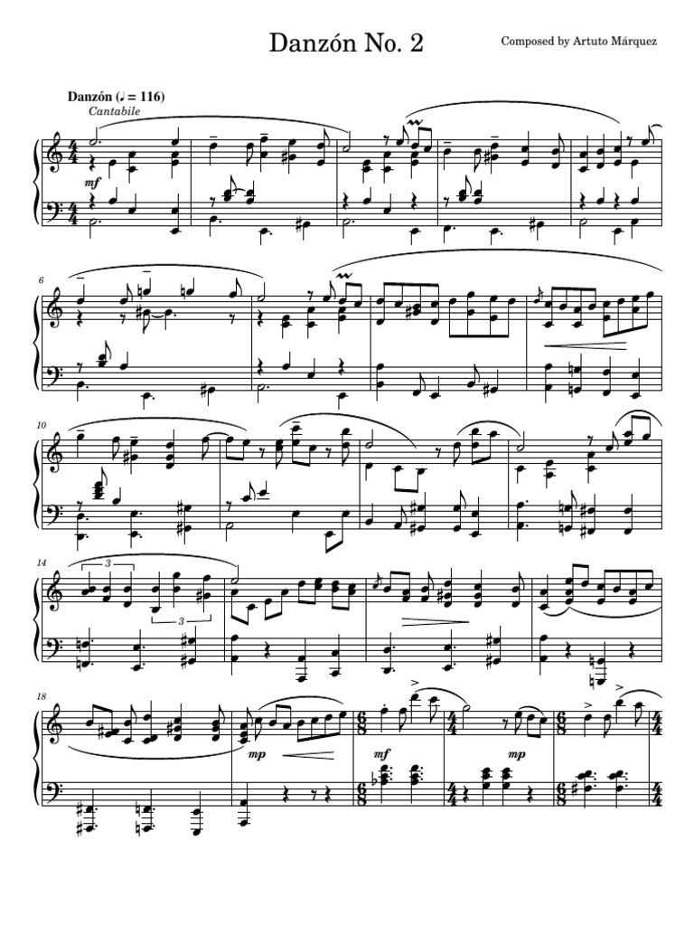 Danzón No. 2 | PDF