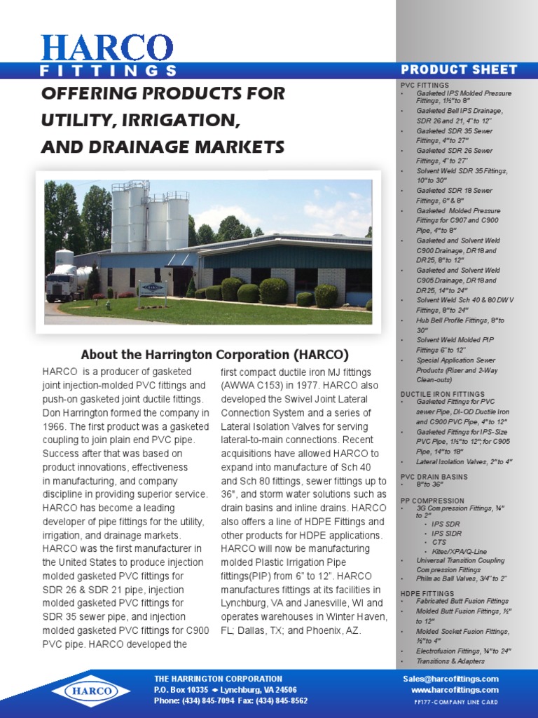 Harco Utility Catalog | PDF | Pipe (Fluid Conveyance) | Plumbing