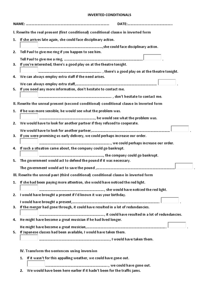 Inverted Conditionals | PDF