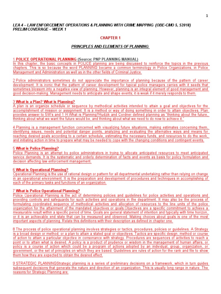 Lea 4 - Law Enforcement Operations & Planning With Crime Mapping (Obe ...