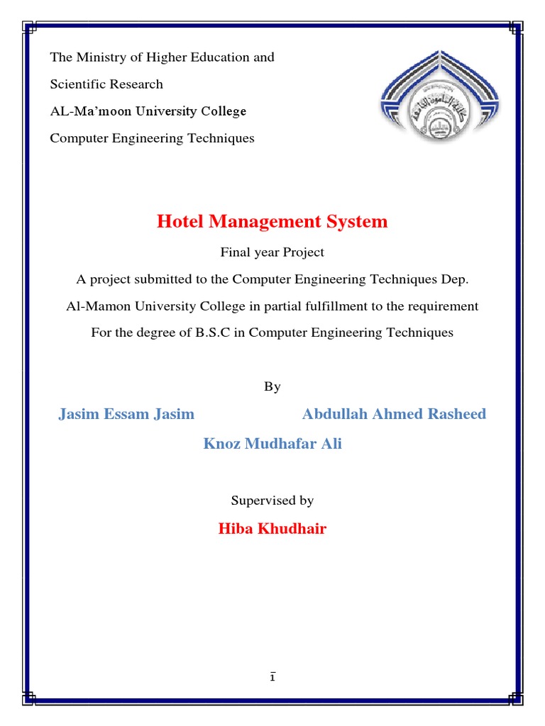 Hotel Management Sys. | PDF | Computing