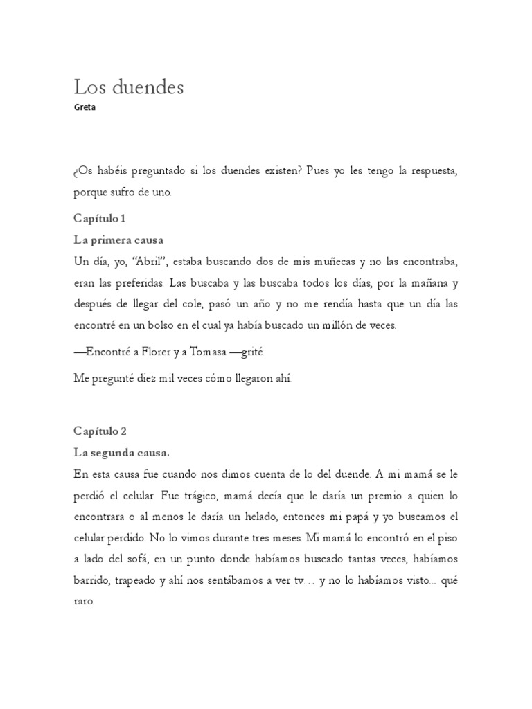 Cuento Los Duendes | PDF