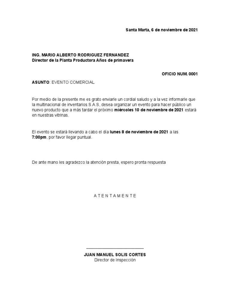 Oficio Externo | PDF