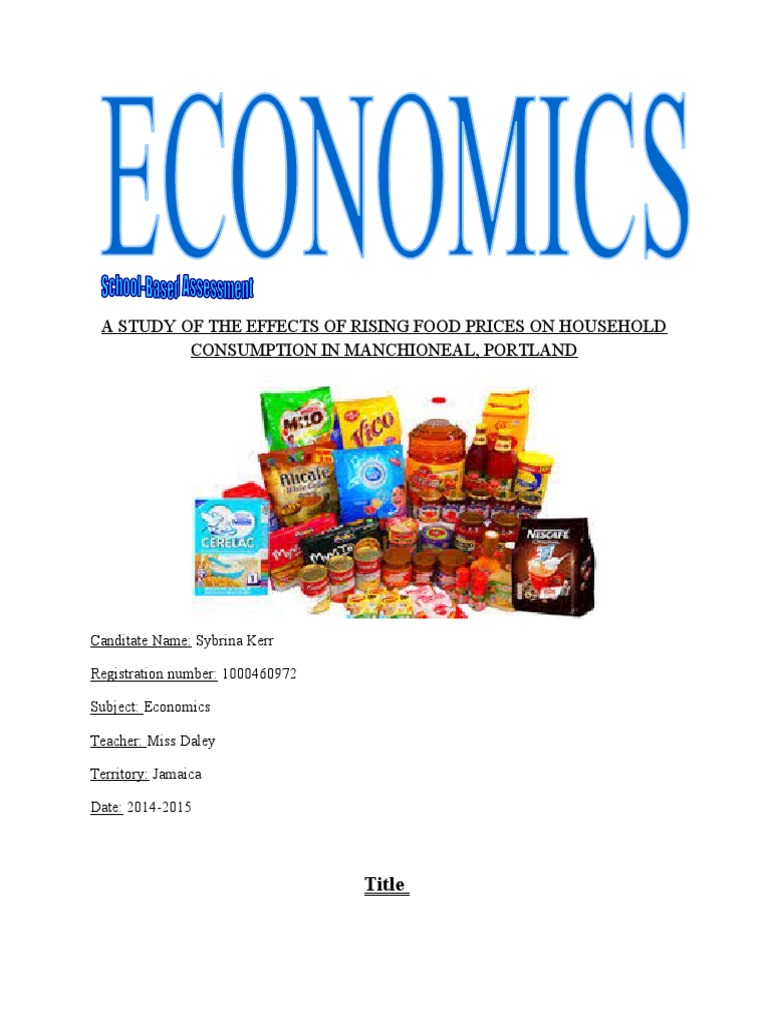 Economics Sba | PDF | Consumption (Economics) | Luxury Goods
