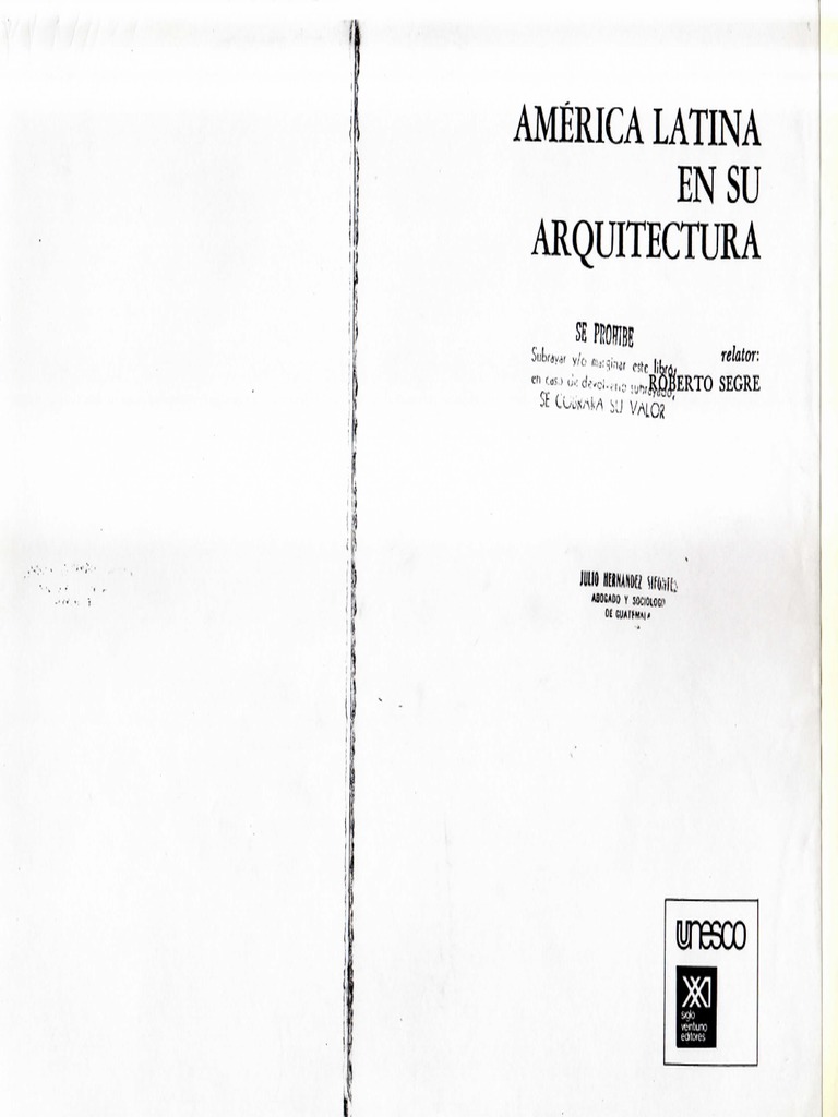 America Latina en Su Arquitectura Roberto Segre | PDF | America latina ...