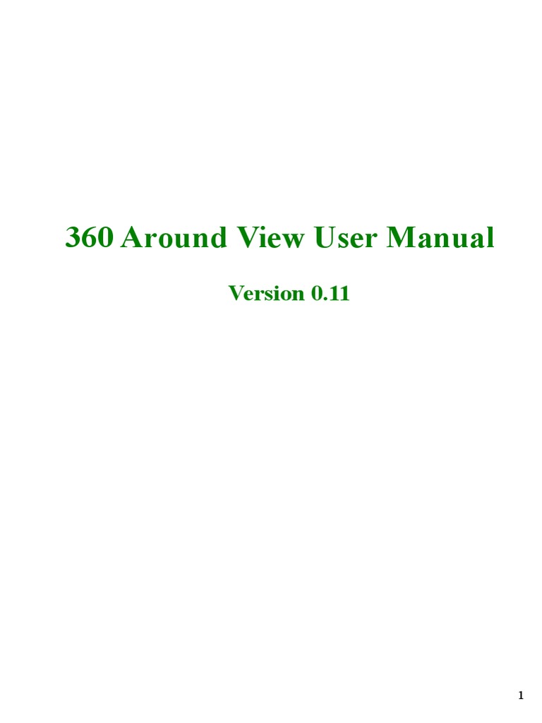 360 Around View User Manual | Download Free PDF | Camera | Cursor (User ...