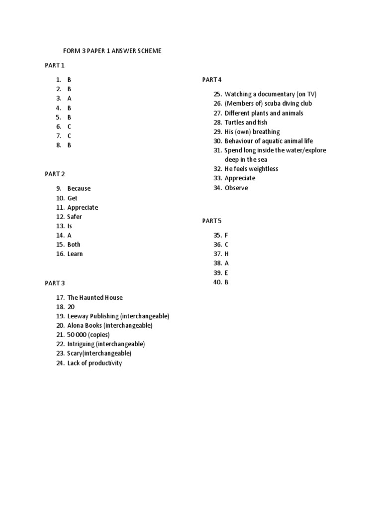 FORM 3 Answers | PDF