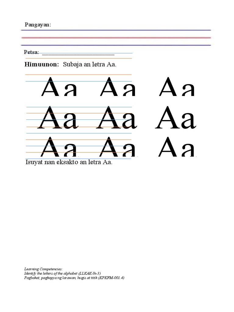 Tracing and Writing Letters Aa-Zz | PDF | Orthography | Languages Of Asia