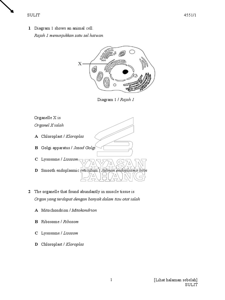 Soalan Objektif Bio KSSM F4 | PDF | Luteinizing Hormone | Ovary