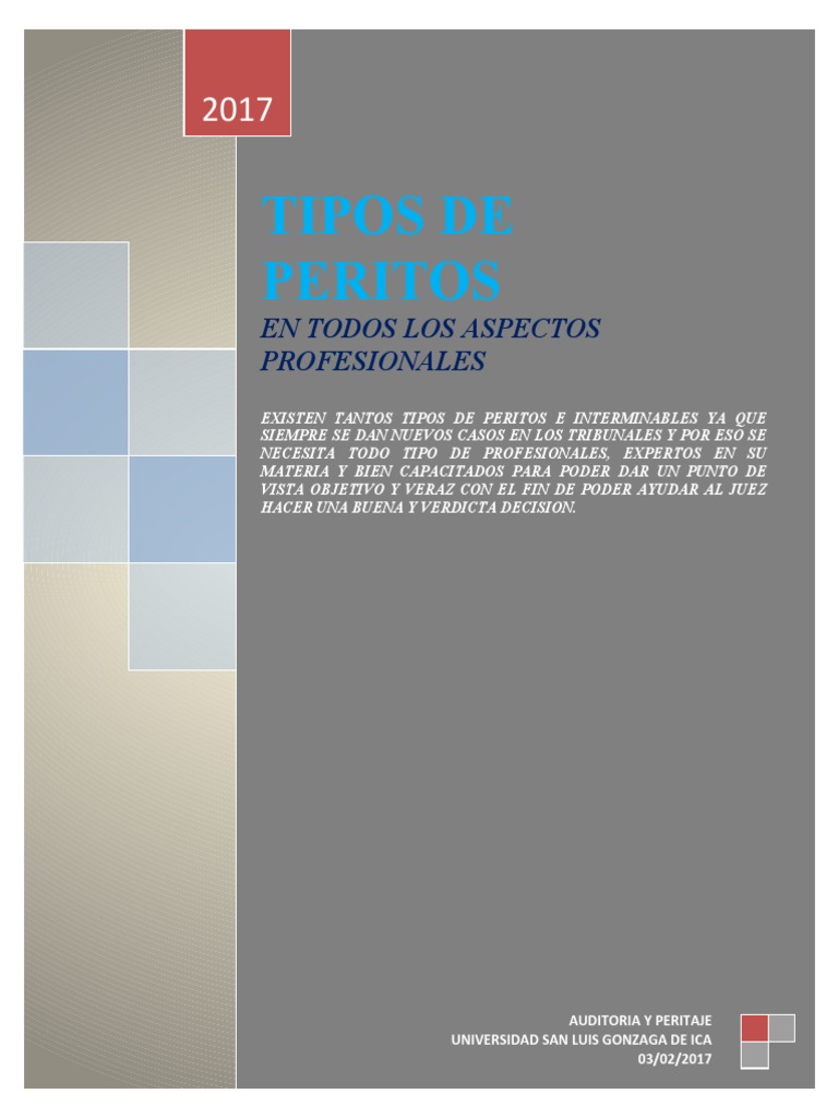 Tipos de Peritos | PDF | Testigo experto | Justicia