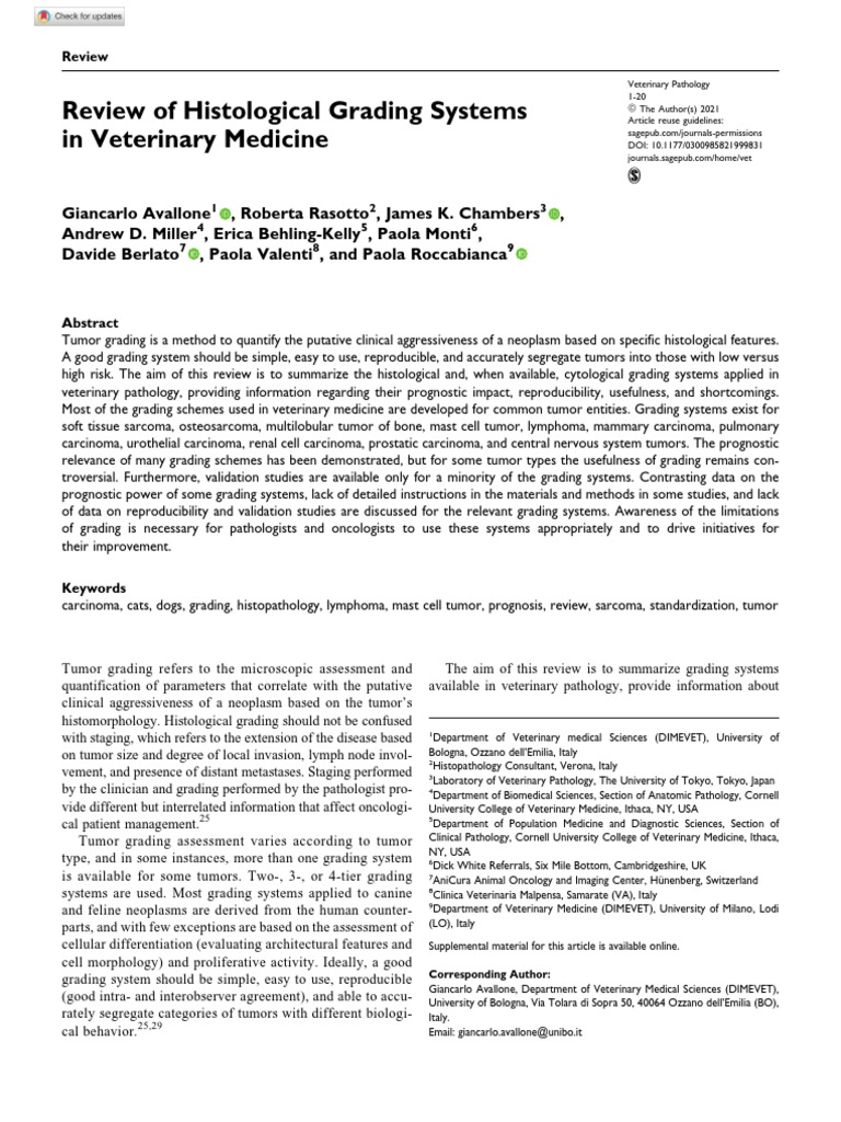Review of Histological Grading Systems | PDF | Pathology | Carcinoma