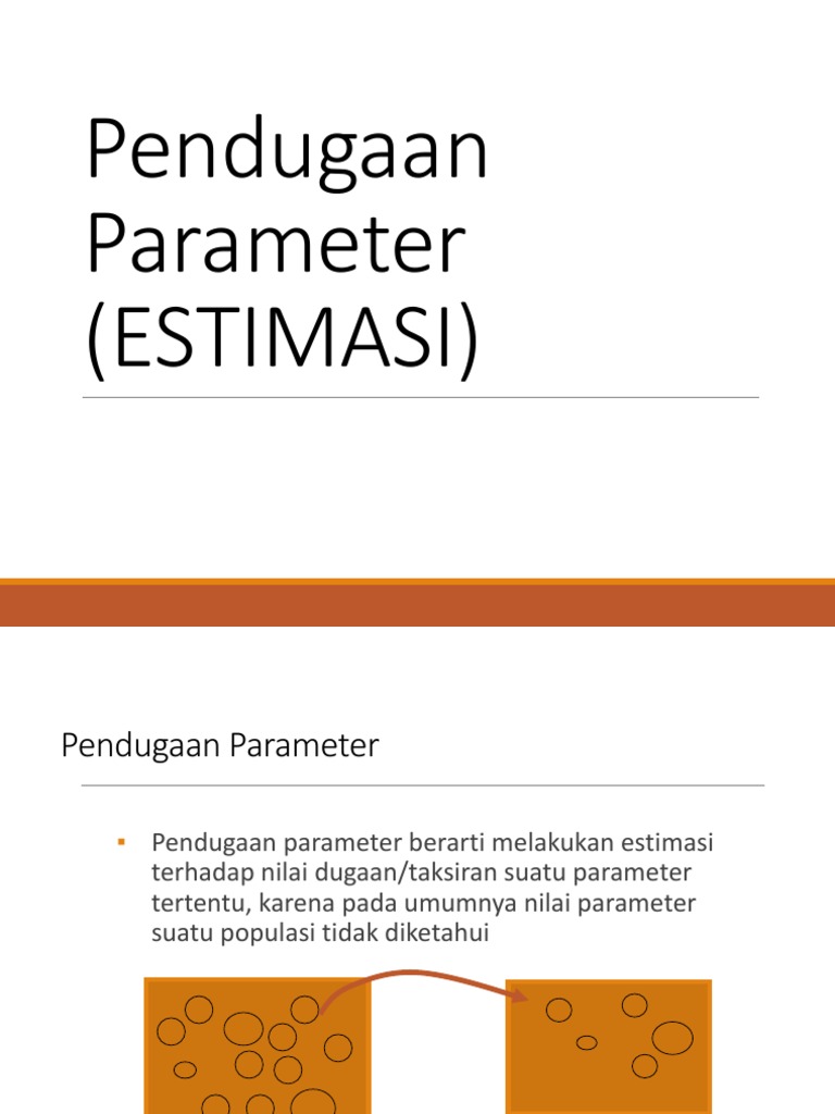 Pendugaan Parameter Statistik 1 | PDF