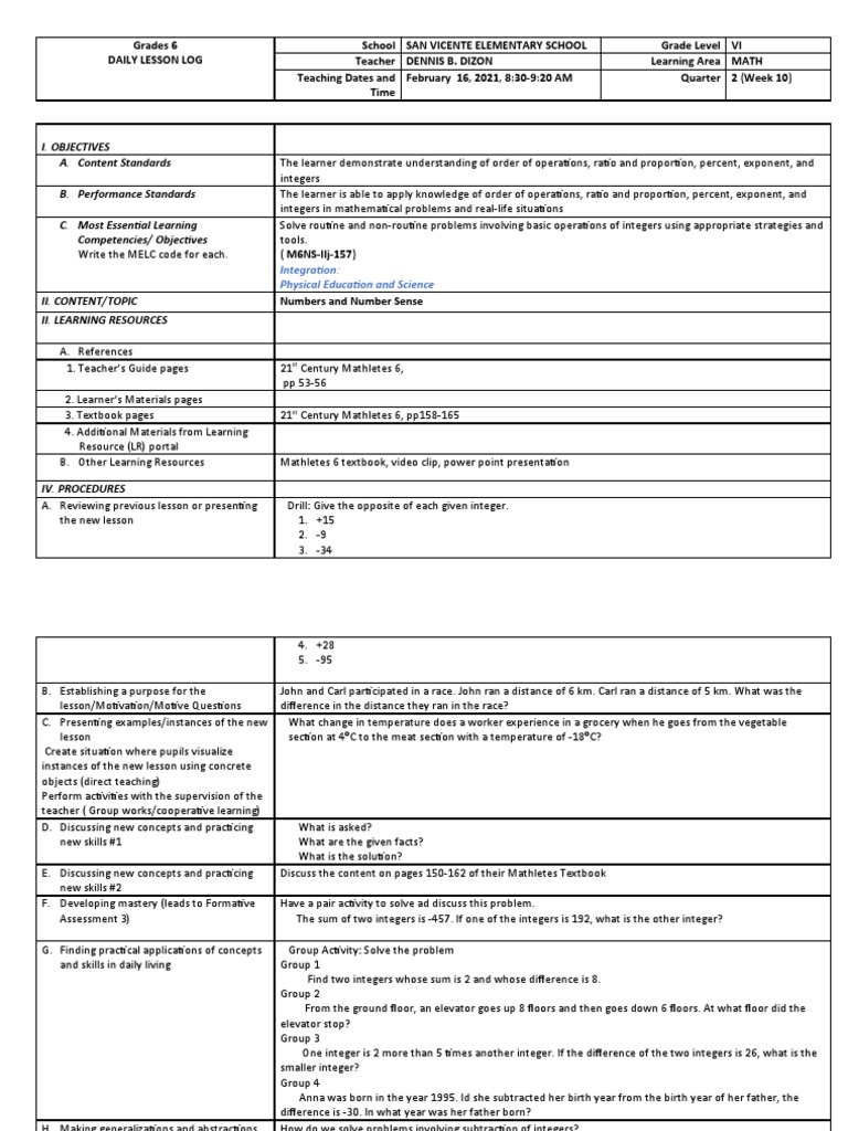Cot 1 2020-2021 | PDF | Learning | Teachers