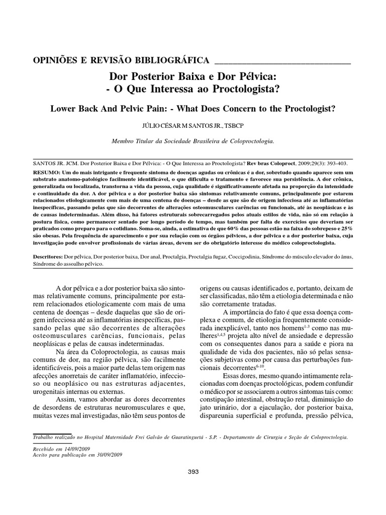 Proctalgia Fugaz | PDF | Dor | Anatomia