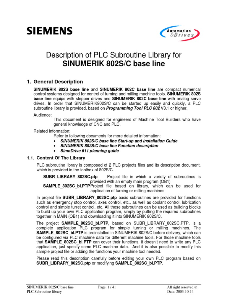 820SC PLC Subroutine Library | PDF | Programmable Logic Controller ...