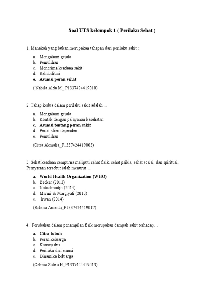 Kel. 1 Soal Uts | PDF