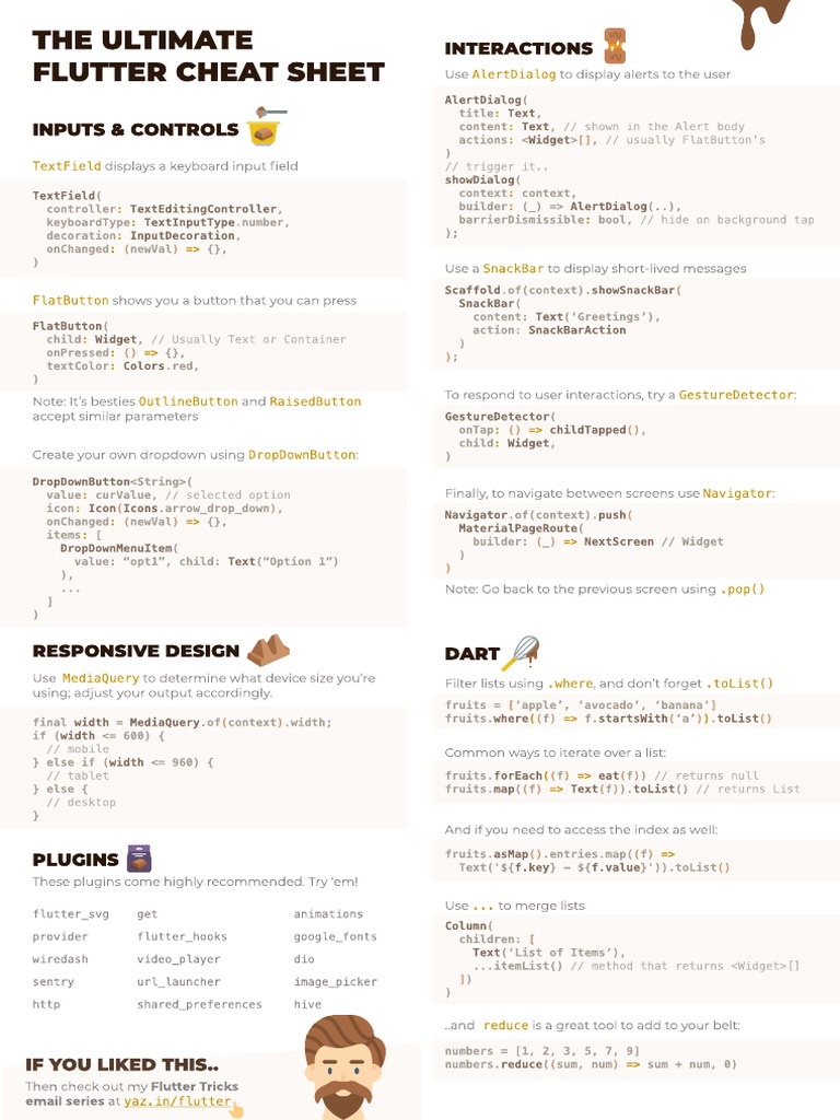 Flutter Cheat Sheet | PDF