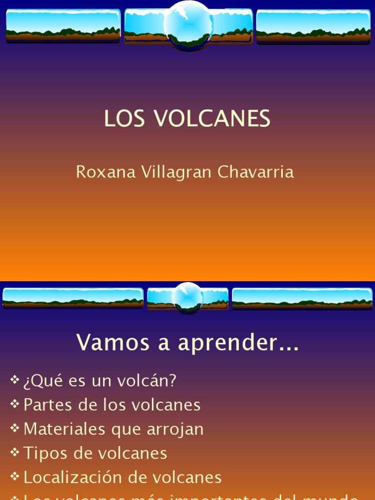 Tipos y materiales de volcanes | PDF | Volcán | Tipos de erupciones ...