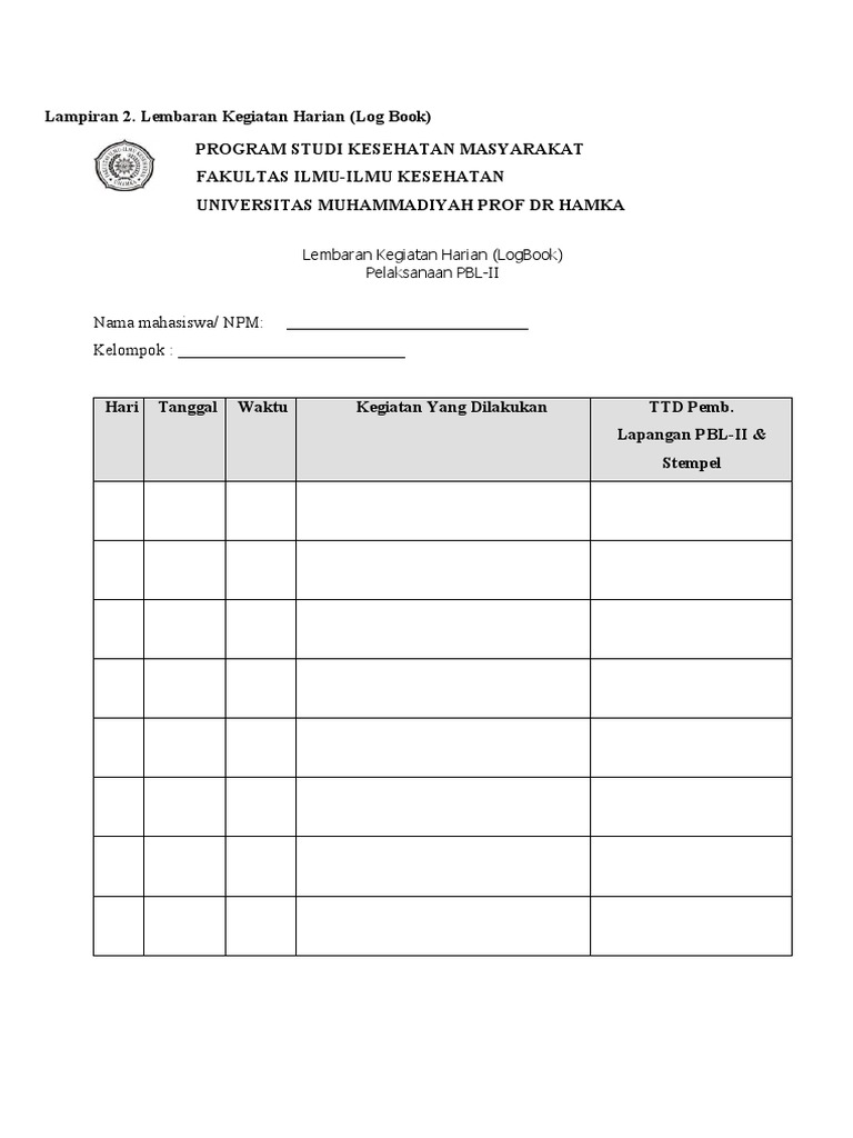 Logbook PBL 2 Fajri | PDF