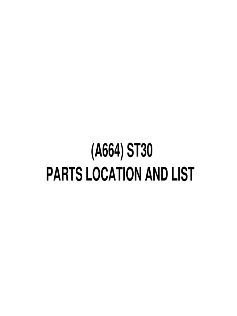 (A664) ST30 Parts Location and List | Download Free PDF | Belt ...