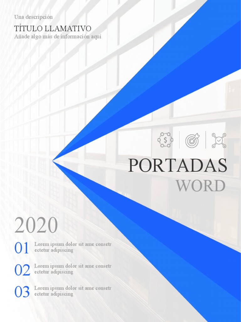 Portada de Word Color Azul y Blanco | PDF