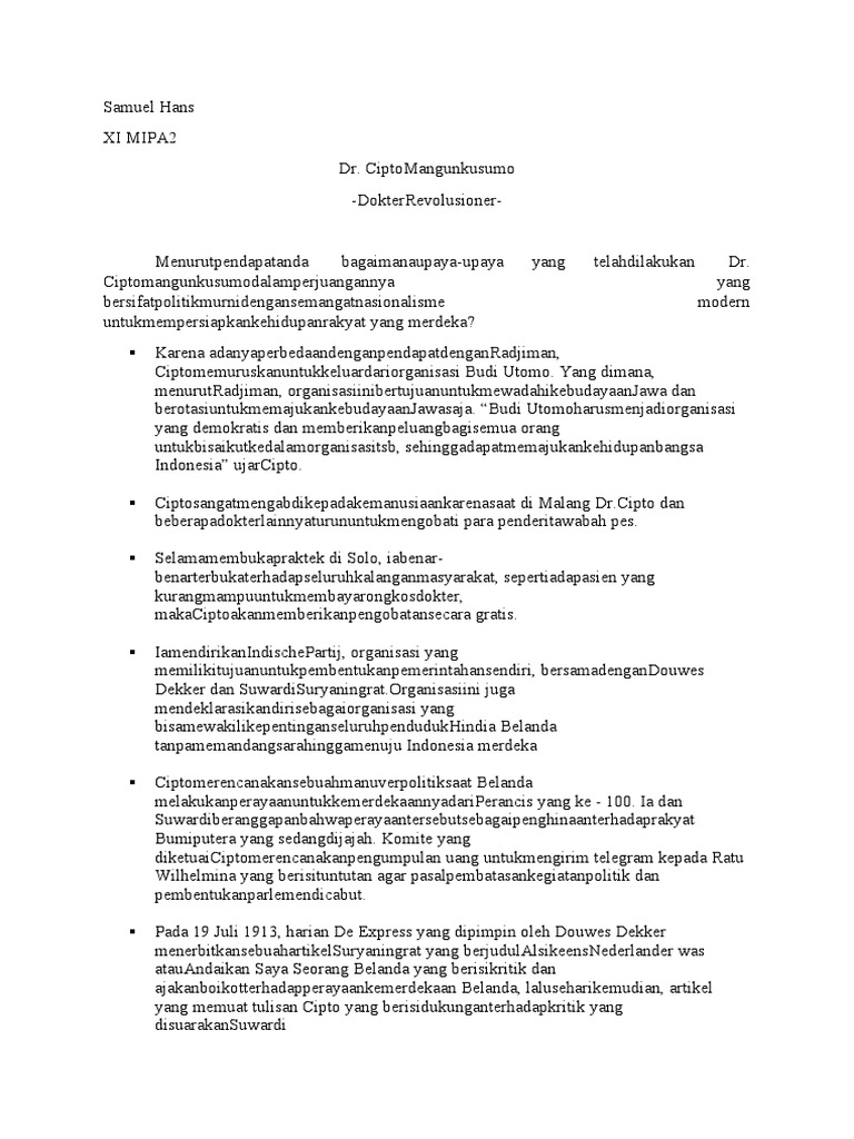 DR - Cipto Mangunkusumo 1 | PDF