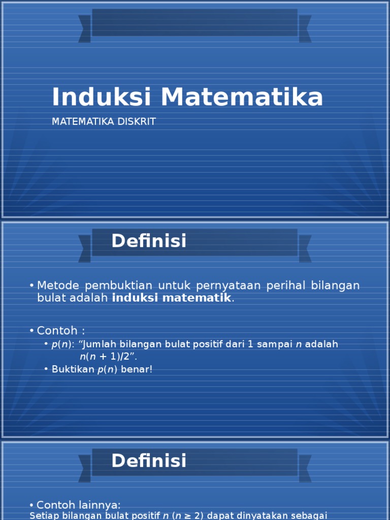 Induksi Matematika: Teori dan Contoh Penerapannya | PDF