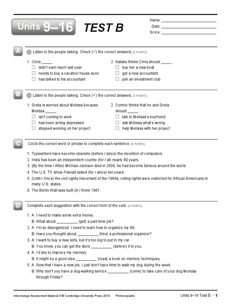 Test B: Units | PDF | Muhammad Ali