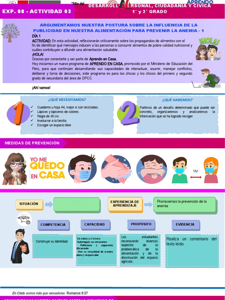 EXP 8, ACT 3 - DPCC 2° GRADO A y B | PDF | Publicidad | Aprendizaje