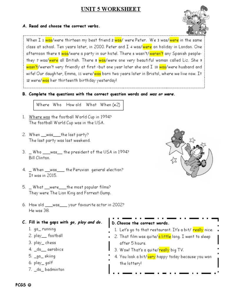 Unit 5 Worksheet Pdf