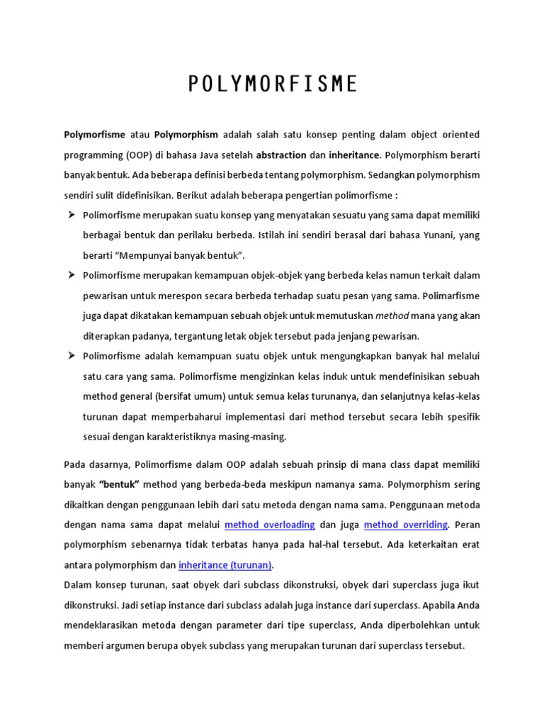 Materi Polymorfisme | PDF