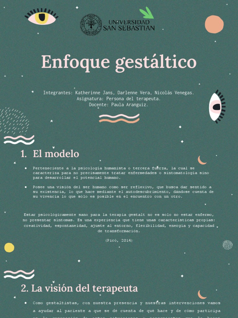 Presentación Enfoque Gestáltico. | PDF | Psicoterapia | Terapia Gestalt